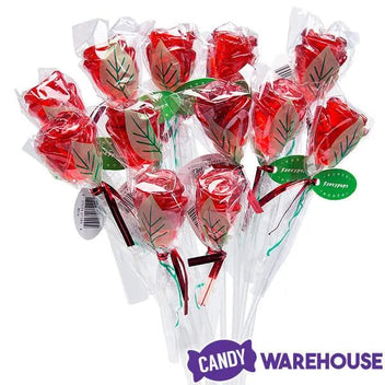 Candy 3-D Red Rose Lollipops: 100-Piece Bag – Candy Warehouse