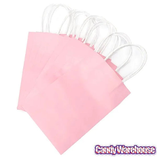 Candy Bags with Handles - Pink: 12-Piece Pack | Candy Warehouse
