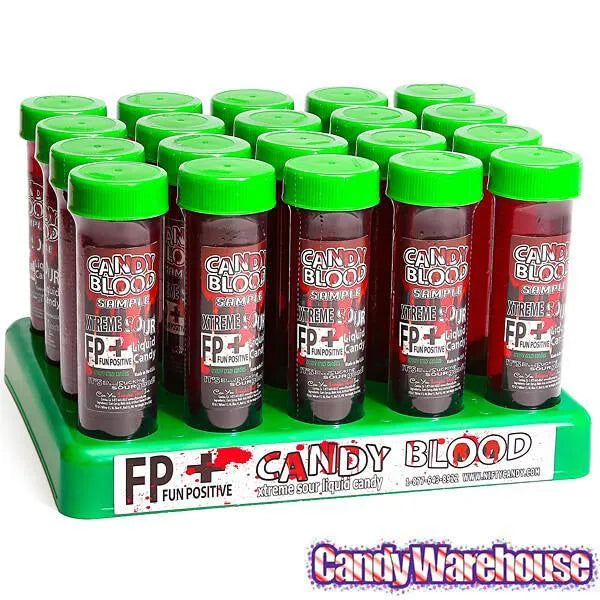 Candy Blood Extreme Sour Liquid Candy Vials: 20-Piece Party Pack ...