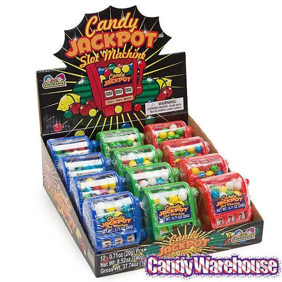 Candy Jackpot Slot Machine Dispensers: 12-Piece Display | Candy Warehouse