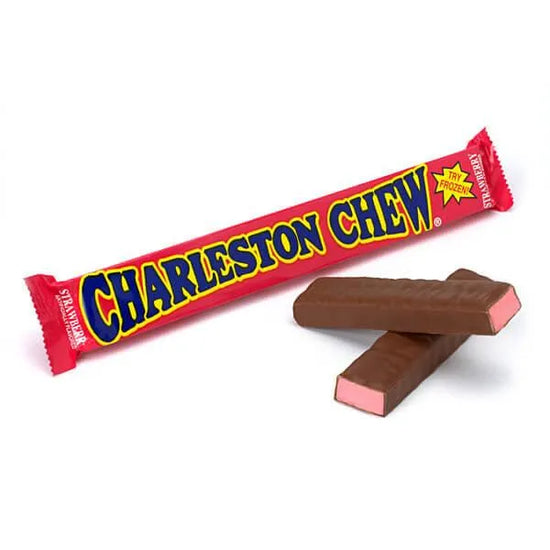 Charleston Chew Candy Bars - Strawberry: 24-Piece Box | Candy Warehouse
