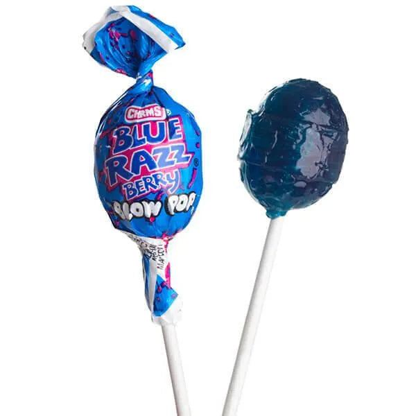 Charms Blow Pops - Blue Razzberry: 48-Piece Box – Candy Warehouse