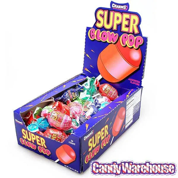 Charms Super Blow Pops Assortment: 48-Piece Box – Candy Warehouse