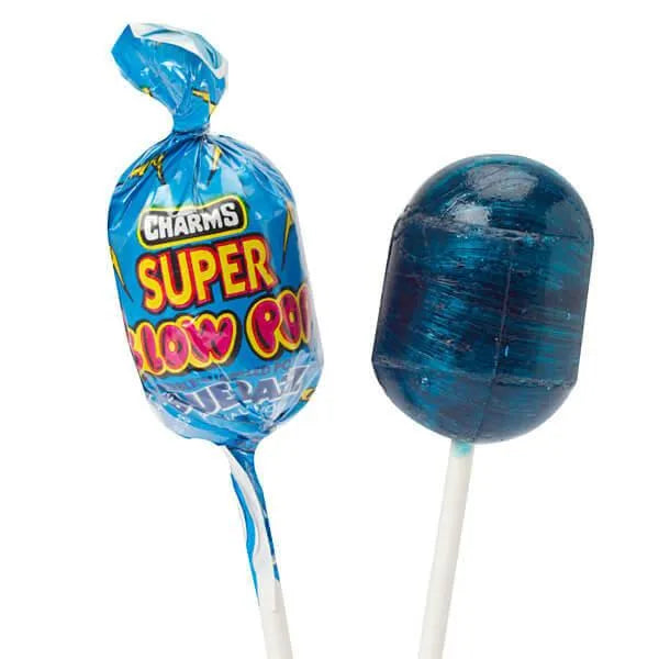 Charms Super Blow Pops - Blue Razz: 72-Piece Set – Candy Warehouse