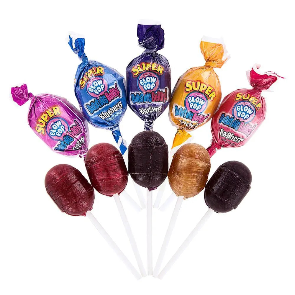 Charms Super Blow Pops - Bursting Berry: 72-Piece Set – Candy Warehouse