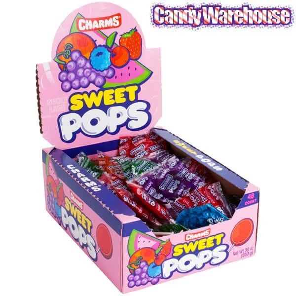 Charms Sweet Pops: 48-Piece Box – Candy Warehouse