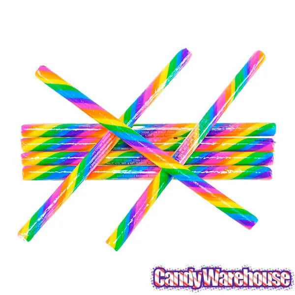 Cherry Rainbow Hard Candy Sticks: 100-Piece Box | Candy Warehouse