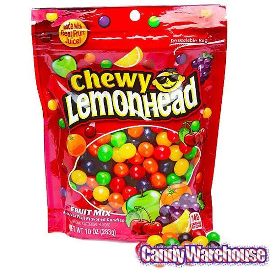 Chewy Lemonhead Fruit Mix Candy: 10-Ounce Bag | Candy Warehouse