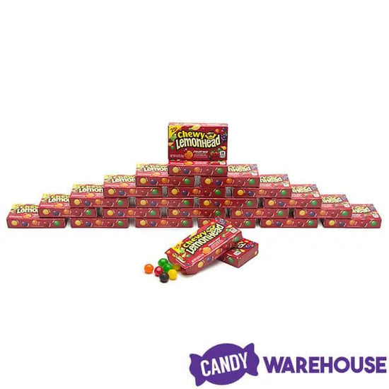 Chewy Lemonhead Fruit Mix Candy Mini Packs: 24-Piece Box | Candy Warehouse