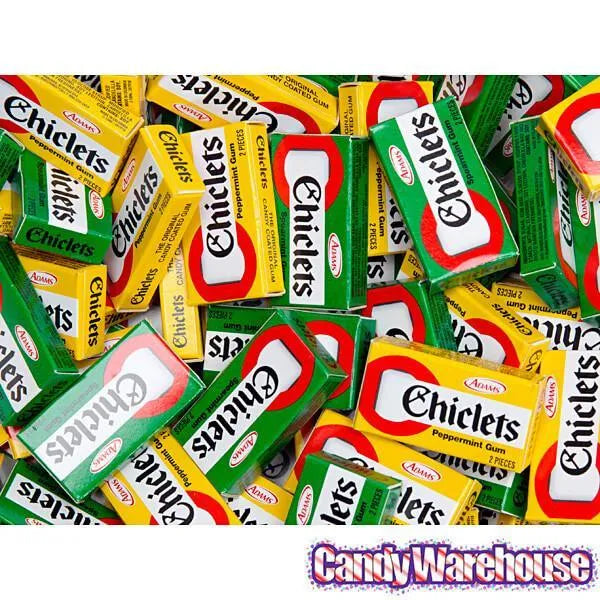 Chiclets Chewing Gum Snack Packs: 200-Piece Box – Candy Warehouse