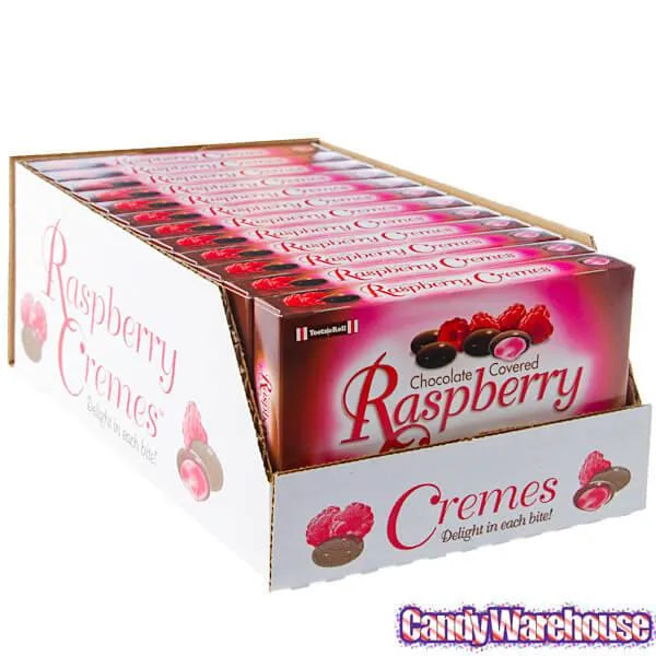 Chocolate Covered Raspberry Cremes Candy 4-Ounce Packs: 12-Piece Box ...