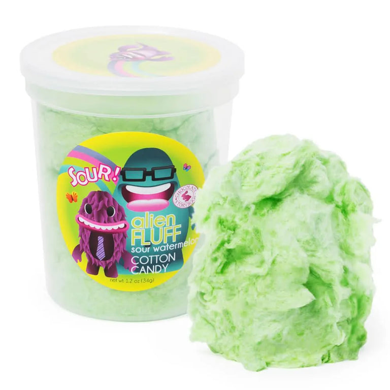 Chocolate Storybook Alien Fluff Cotton Candy - Sour Watermelon: 12-Pie ...