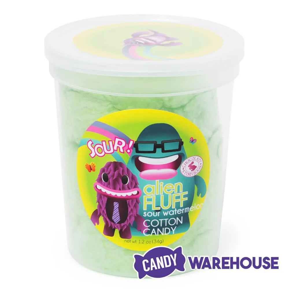Chocolate Storybook Alien Fluff Cotton Candy - Sour Watermelon: 12-Pie ...