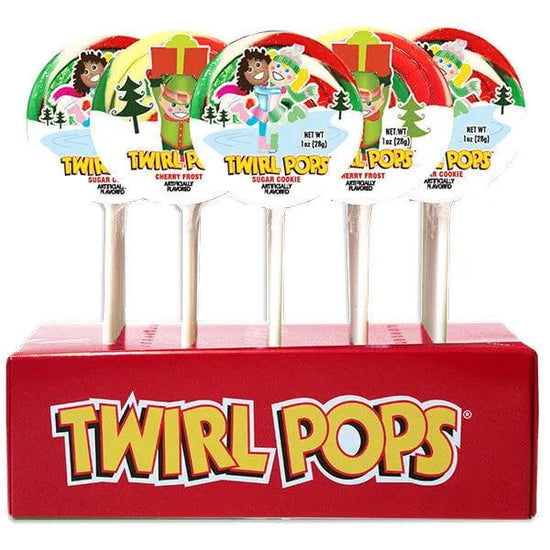 Christmas Twirl Pops 1-Ounce Swirl Lollipops: 12-Piece Display | Candy ...