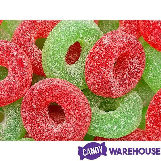 Christmas Wreaths Jelly Rings Candy: 16-Ounce Tub | Candy Warehouse