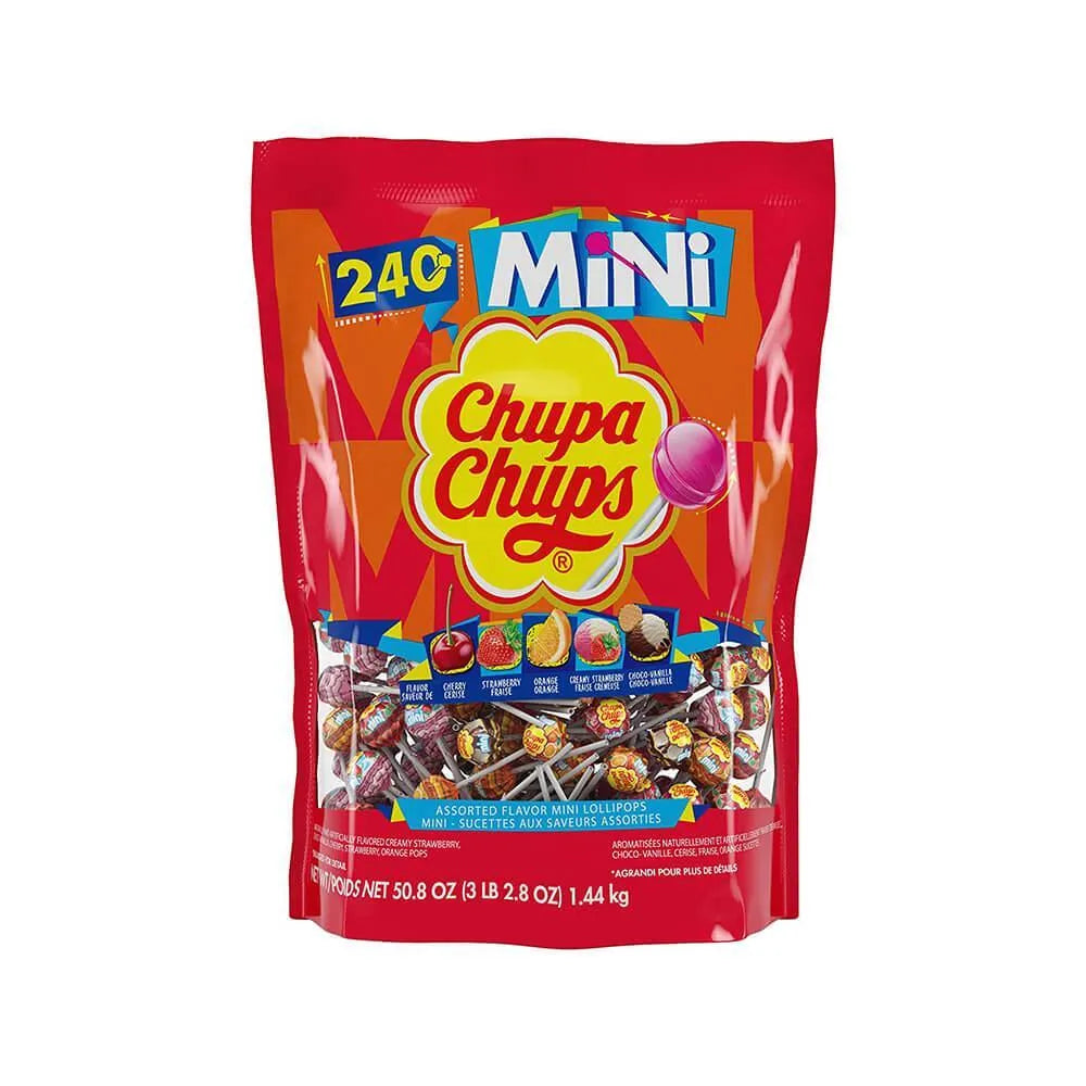 Chupa Chups Mini Lollipops: 240-Piece Bag – Candy Warehouse