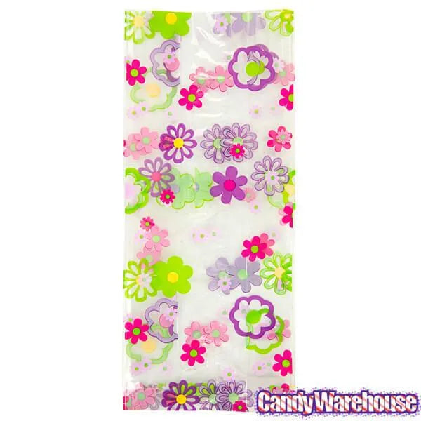 Clear Cello Candy Bags with Groovy Flowers: 100-Piece Box – Candy Warehouse