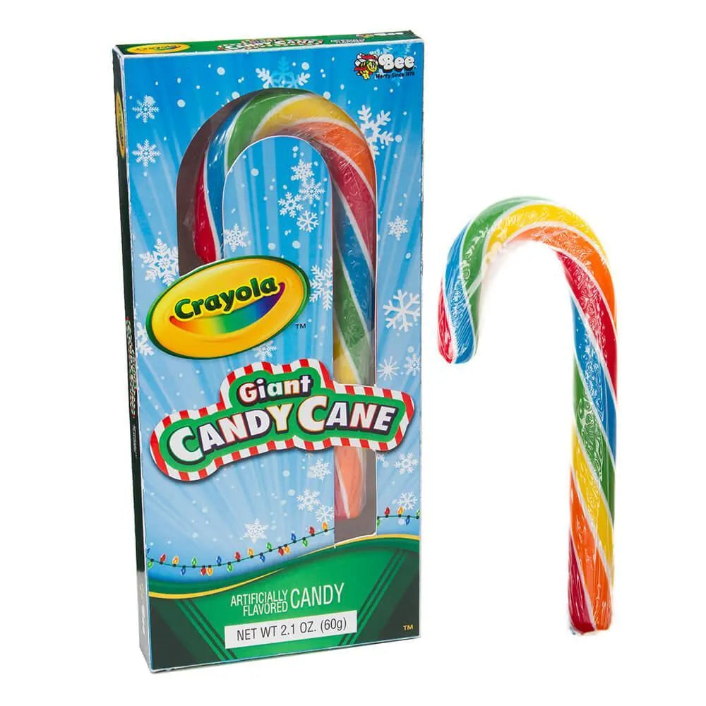 Crayola Giant Candy Canes: 12-Piece Box | Candy Warehouse