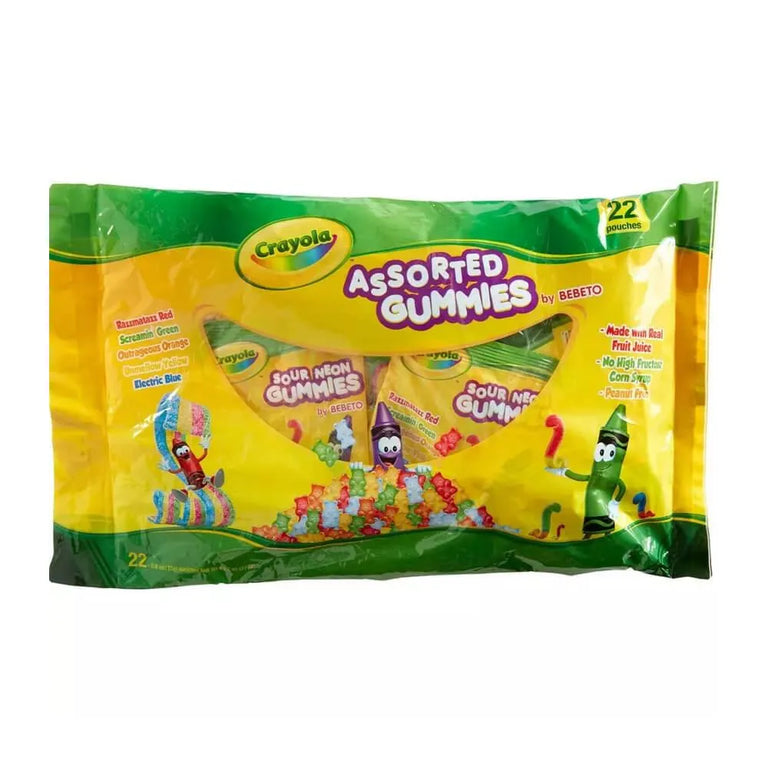 Crayola Gummy Candy Packs: 22-Piece Bag – Candy Warehouse