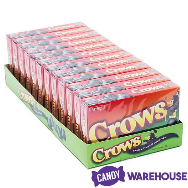 Crows Black Licorice Drops Candy 6.5-Ounce Packs: 12-Piece Box | Candy ...