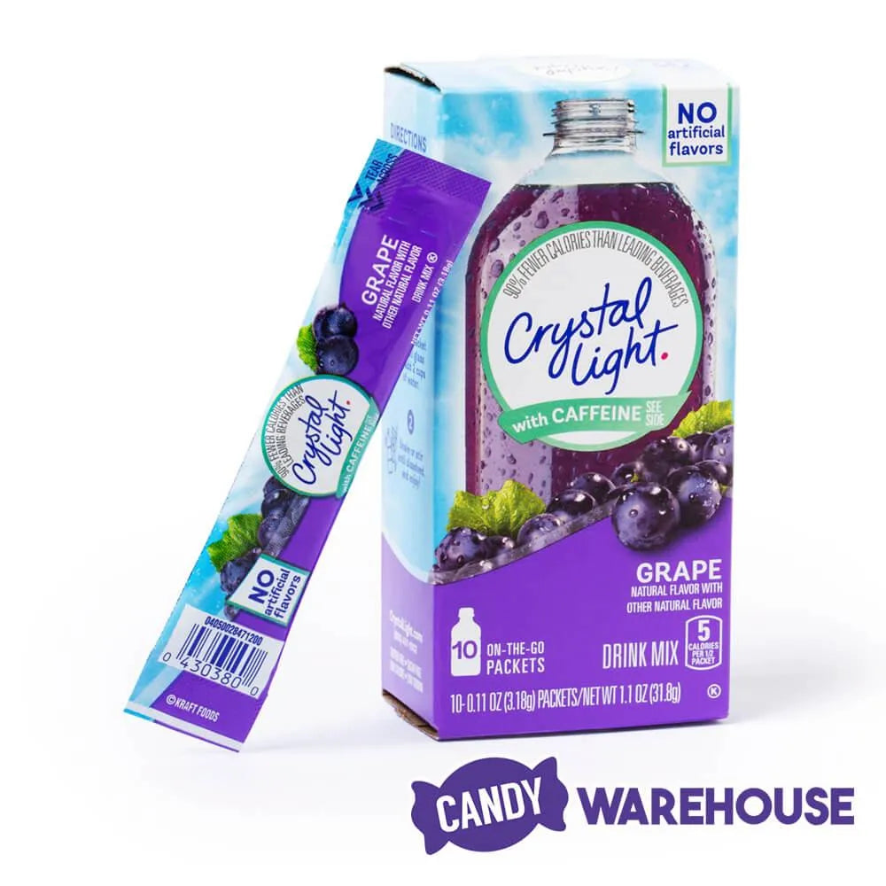 Crystal Light with Caffeine - Grape: 10-Piece Box – Candy Warehouse