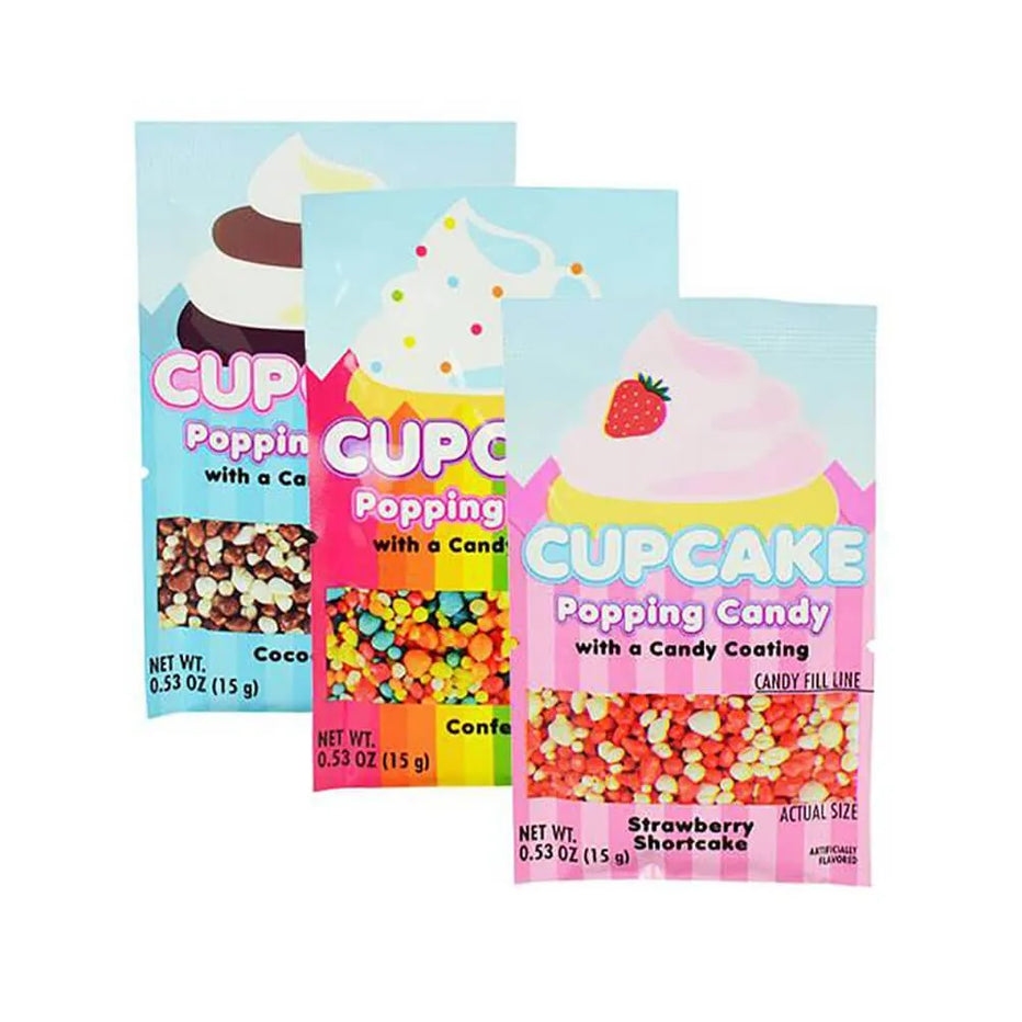 Cupcake Coated Popping Candy: 20-Piece Display – Candy Warehouse