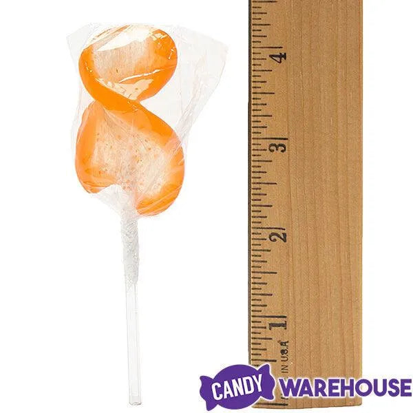 CurlyCutes Petite Crystal Ribbon Pops - Orange: 20-Piece Jar | Candy ...