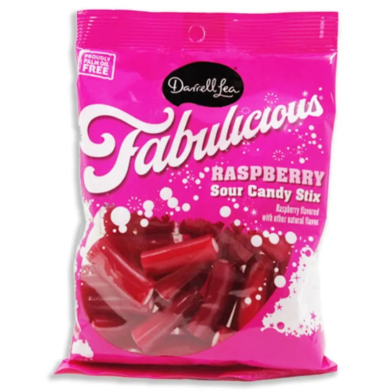 Darrell Lea Fabulicious Sour Raspberry Licorice Stix: 8-Piece Box ...