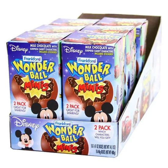 Disney WonderBall Minis 2-Packs: 10-Piece Display | Candy Warehouse