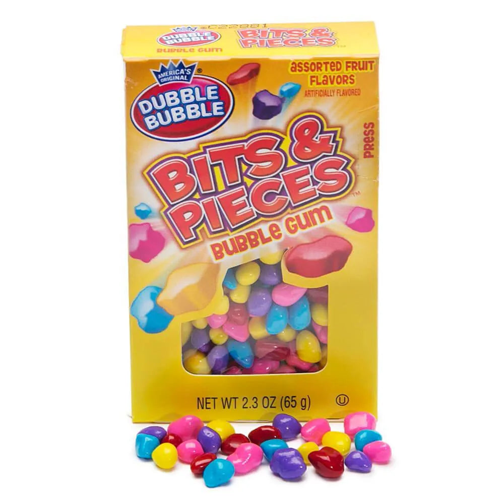Dubble Bubble Bits and Pieces Bubble Gum Packs: 24-Piece Box – Candy ...
