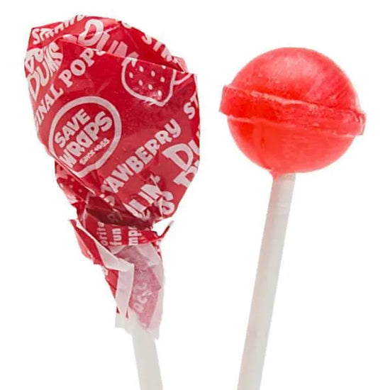 Dum Dums Red Party Pops - Strawberry: 5LB Bag | Candy Warehouse
