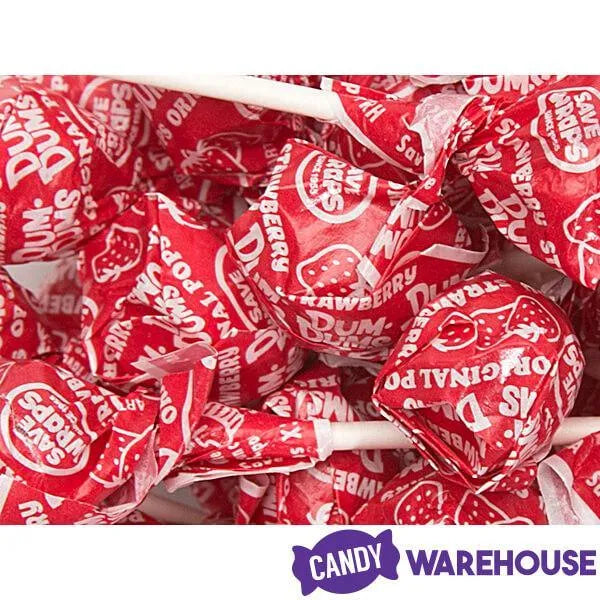 Dum Dums Red Party Pops - Strawberry: 75-Piece Bag – Candy Warehouse