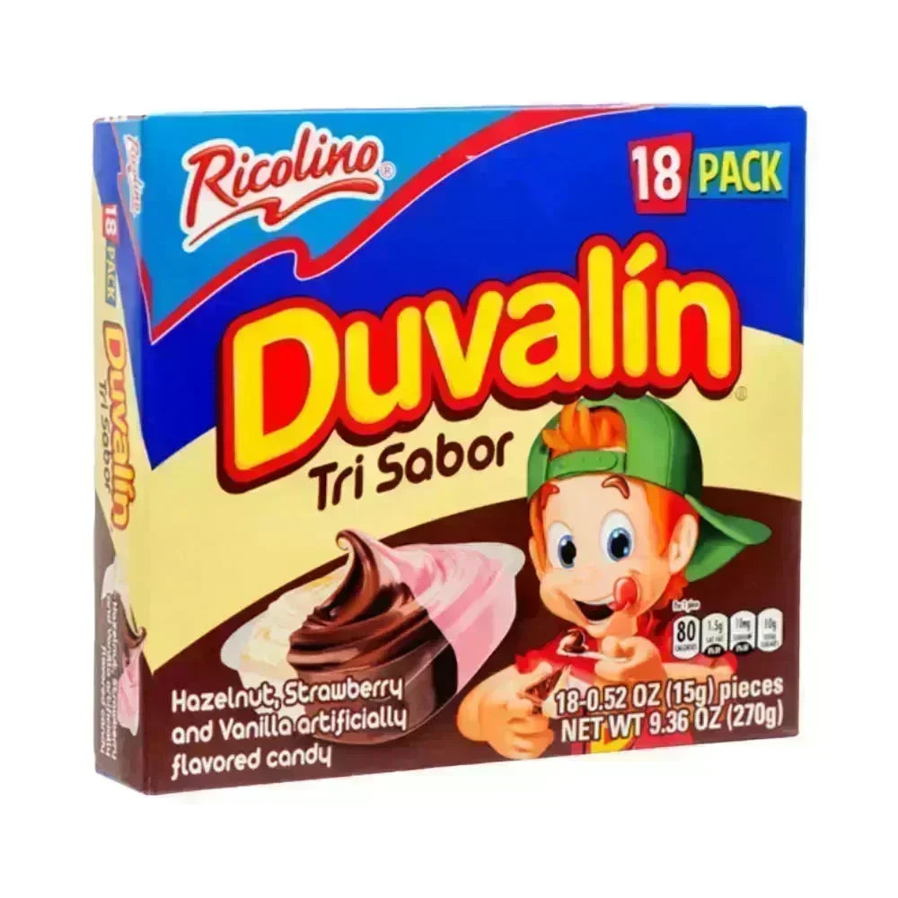 Duvalin Strawberry Hazelnut and Vanilla Candy Packs: 18-Piece Box ...