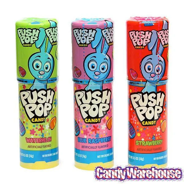 Easter Candy Push Pops: 24-Piece Display | Candy Warehouse