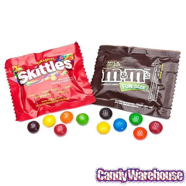 Easter Egg Filled With Skittles and M&M's Candy Fun Size Packs | Candy ...