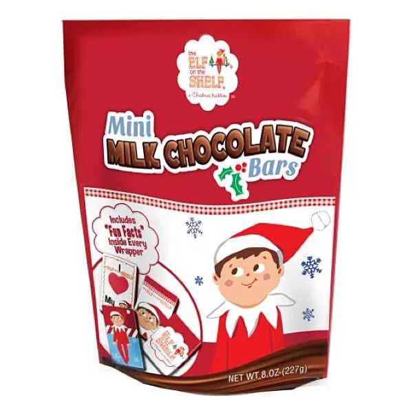 Elf on the Shelf Mini Milk Chocolate Bars: 15-Piece Bag | Candy Warehouse
