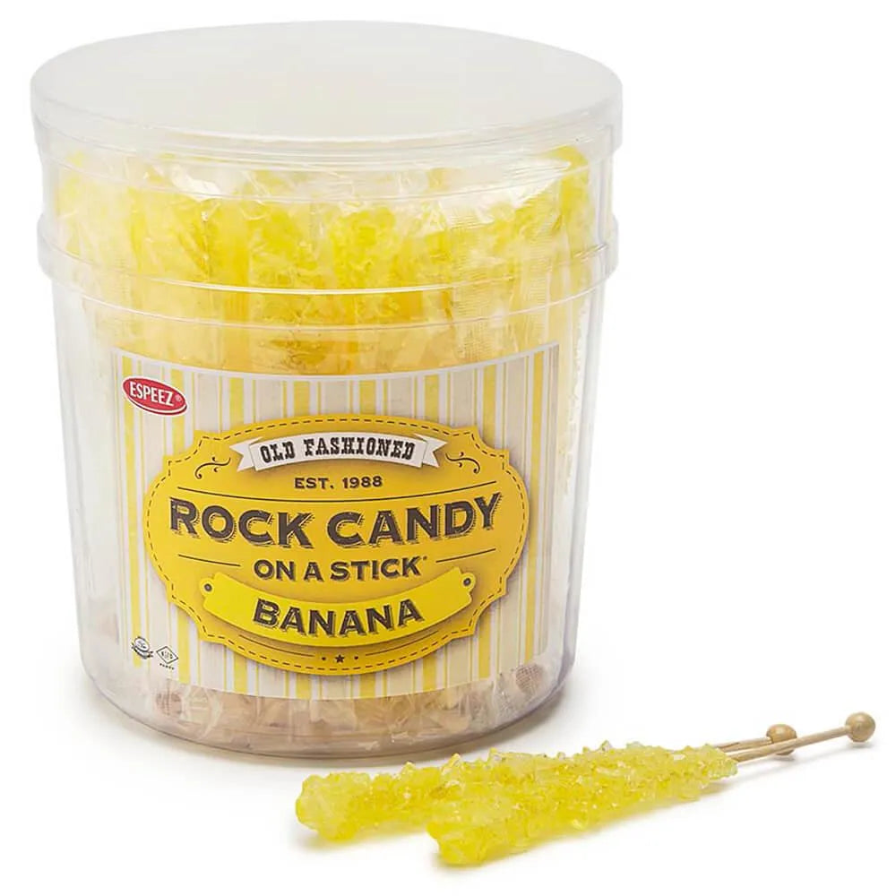 Espeez Rock Candy Crystal Sticks - Yellow: 36-Piece Tub – Candy Warehouse