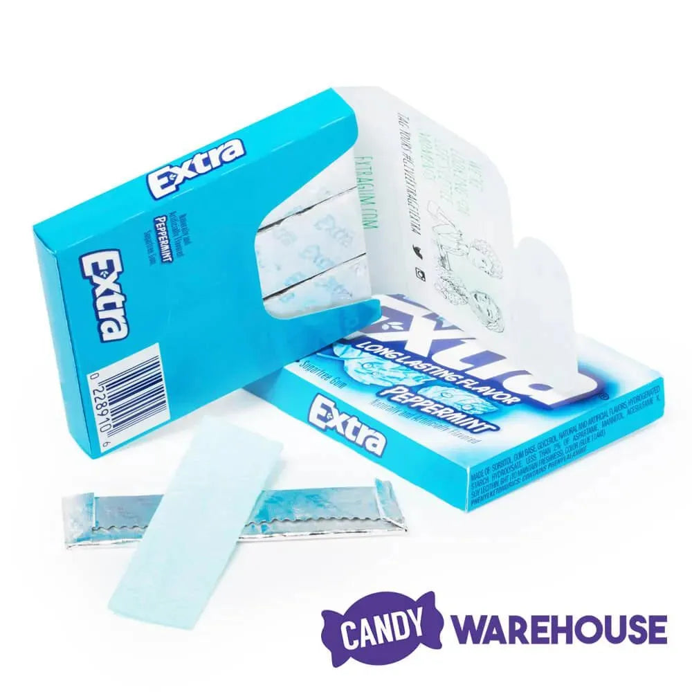 Extra Sugar Free Gum Peppermint: 10-Piece Box Candy, 03/03/2024