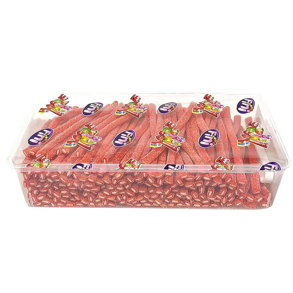 Fini Sour Strawberry Tuberoos: 200-Piece Tub – Candy Warehouse