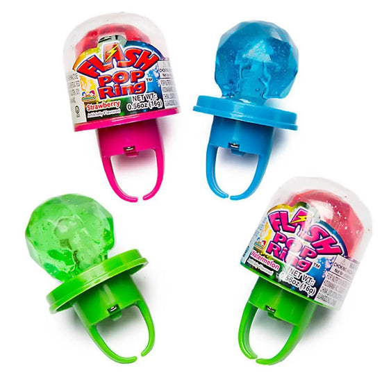 Flash Pop Candy Rings: 24-Piece Box | Candy Warehouse