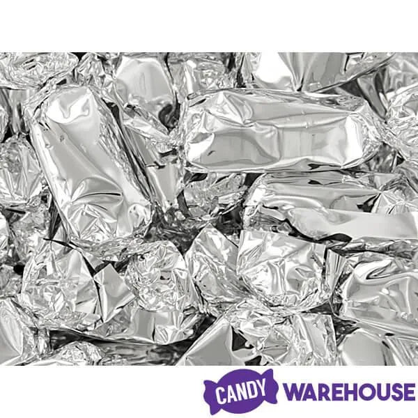 Foiled Caramel Candy - Silver: 180-Piece Bag | Candy Warehouse