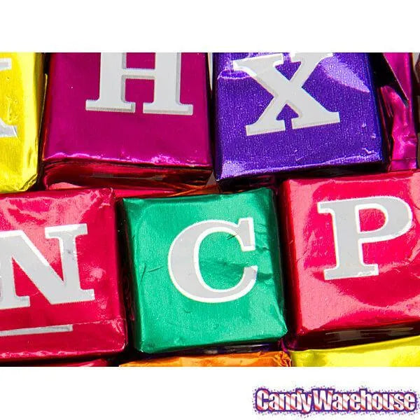 Foiled Chocolate and Hazelnut ABC Blocks Candy: 145-Piece Tub – Candy ...