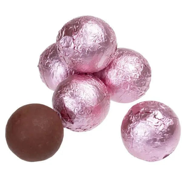Foiled Milk Chocolate Balls - Light Pink: 2LB Bag – Candy Warehouse