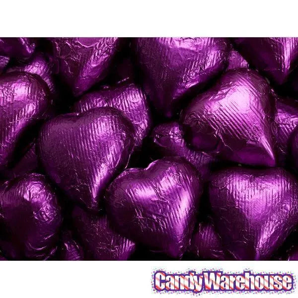 Foiled Milk Chocolate Hearts - Purple: 2LB Bag – Candy Warehouse