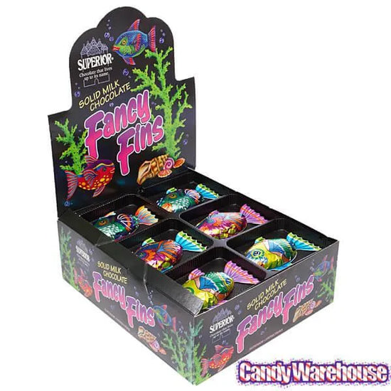 Foiled Milk Chocolate Tropical Fish: 36-Piece Display | Candy Warehouse