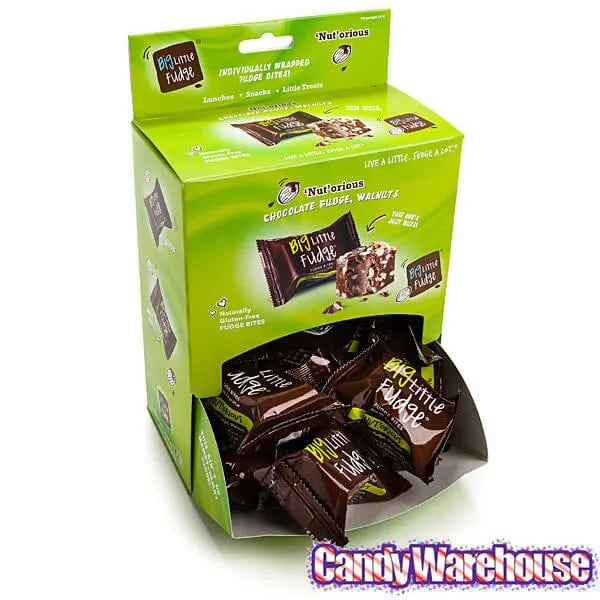 Fudge Bites - Chocolate with Walnuts: 12-Piece Display | Candy Warehouse