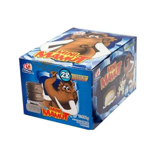 Gamesa Mini Mamut Chocolate Covered Cookies: 28-Piece Box | Candy Warehouse