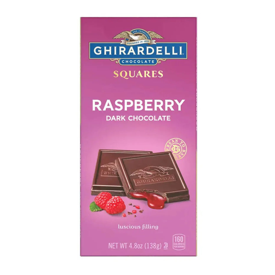 Ghirardelli 4.8-Ounce Dark Chocolate with Raspberry Filling Candy Bars ...