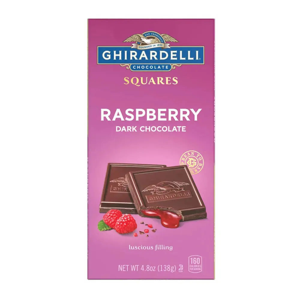 Ghirardelli 4.8-Ounce Dark Chocolate with Raspberry Filling Candy Bars ...