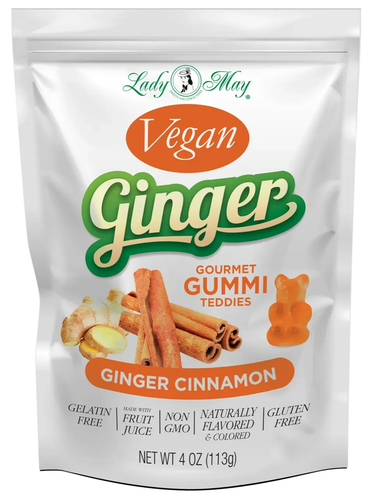 Lady May Sweets Vegan Ginger-Cinnamon Gummi Teddies – Candy Warehouse
